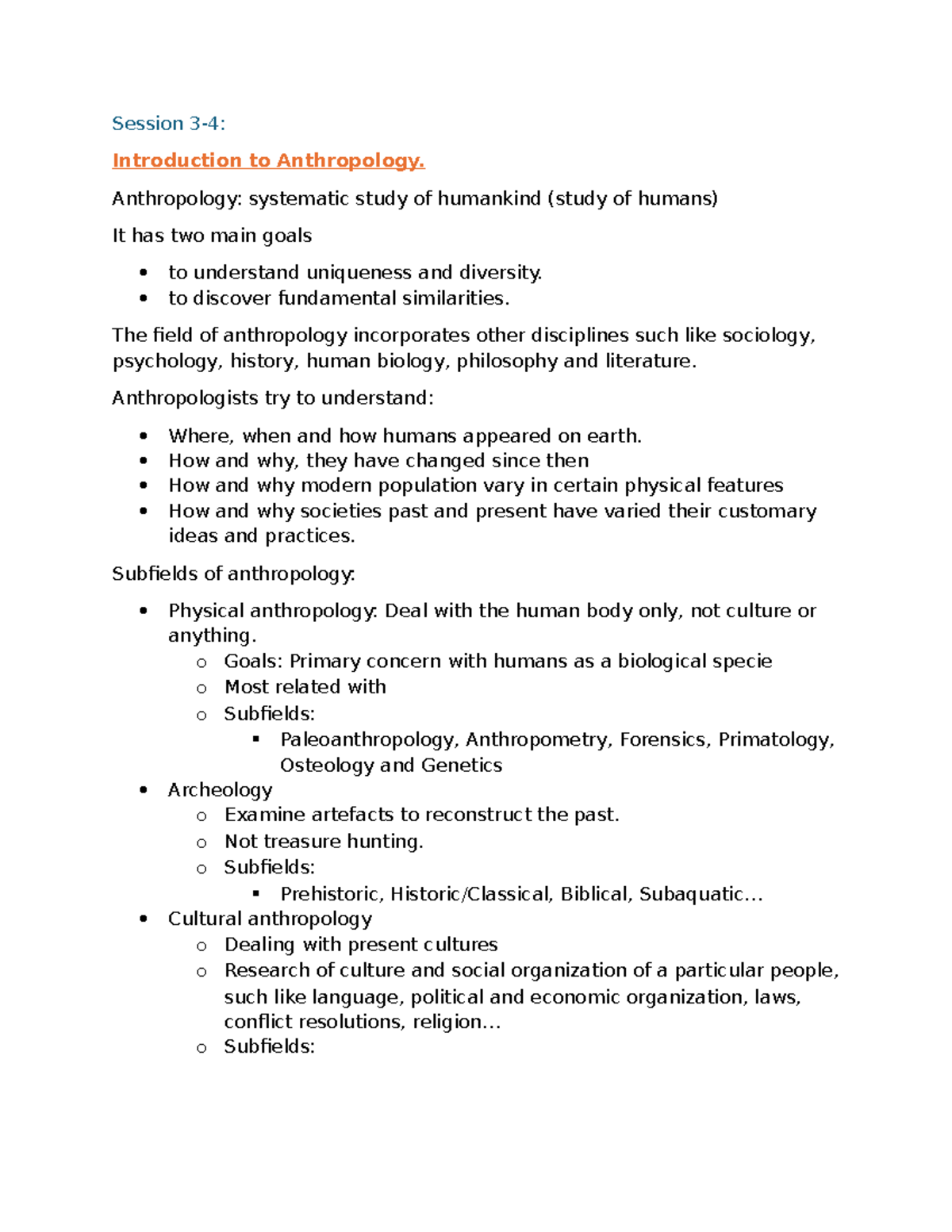 Introduction to Anthropology: Understanding Culture and Human Evolution ...