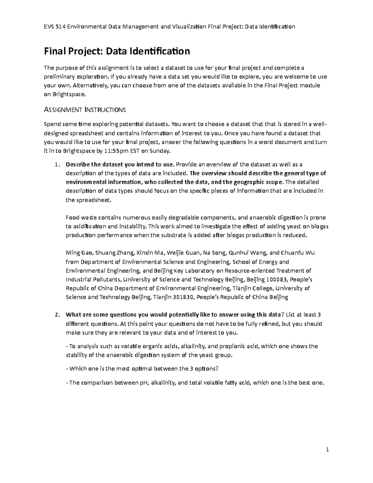 Final Project Data Identification (Zaldi) - EVS 514 Environmental Data Management and ...