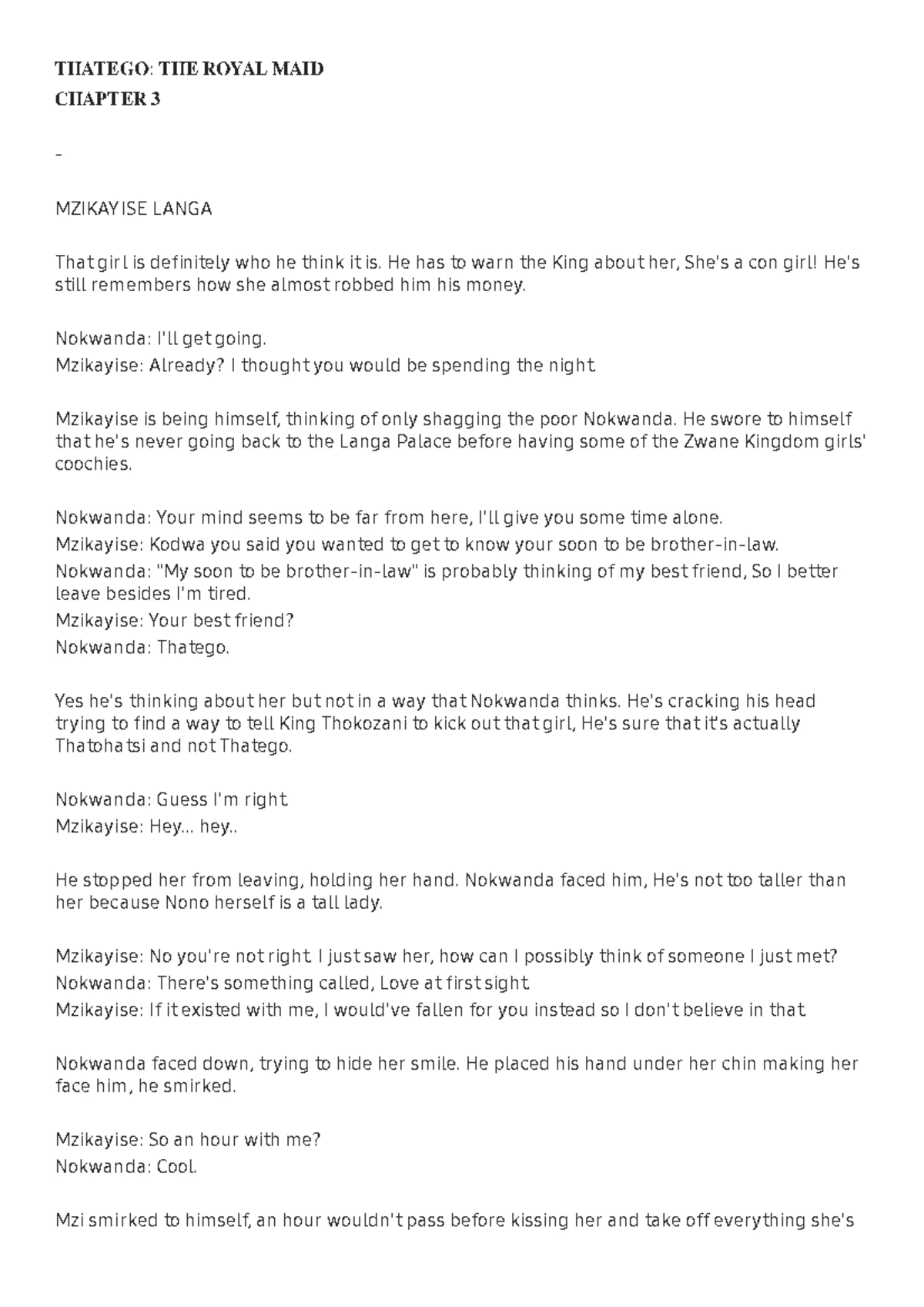 The Maid Sisekelo S5 - Novels - Insert 135 Unedited. [Extra-long, these ...