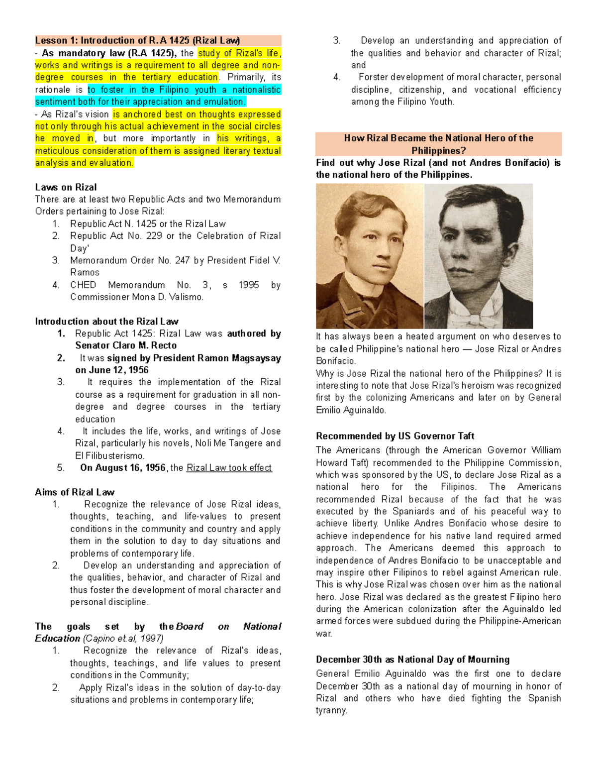 R.A. 1425: Understanding Rizal's Role as the Philippines' National Hero ...