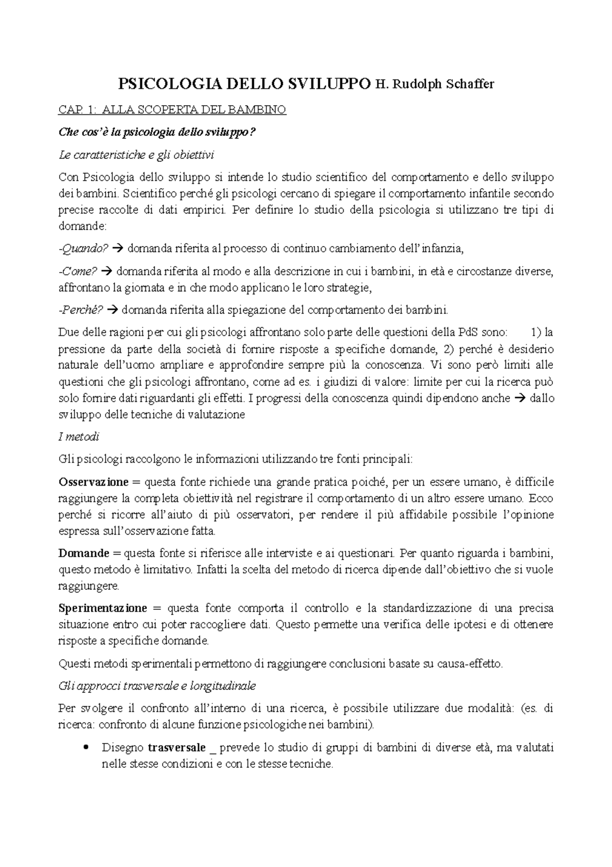 Psicologia Dello Sviluppo H. Rudolph Schaffer - PSICOLOGIA DELLO ...