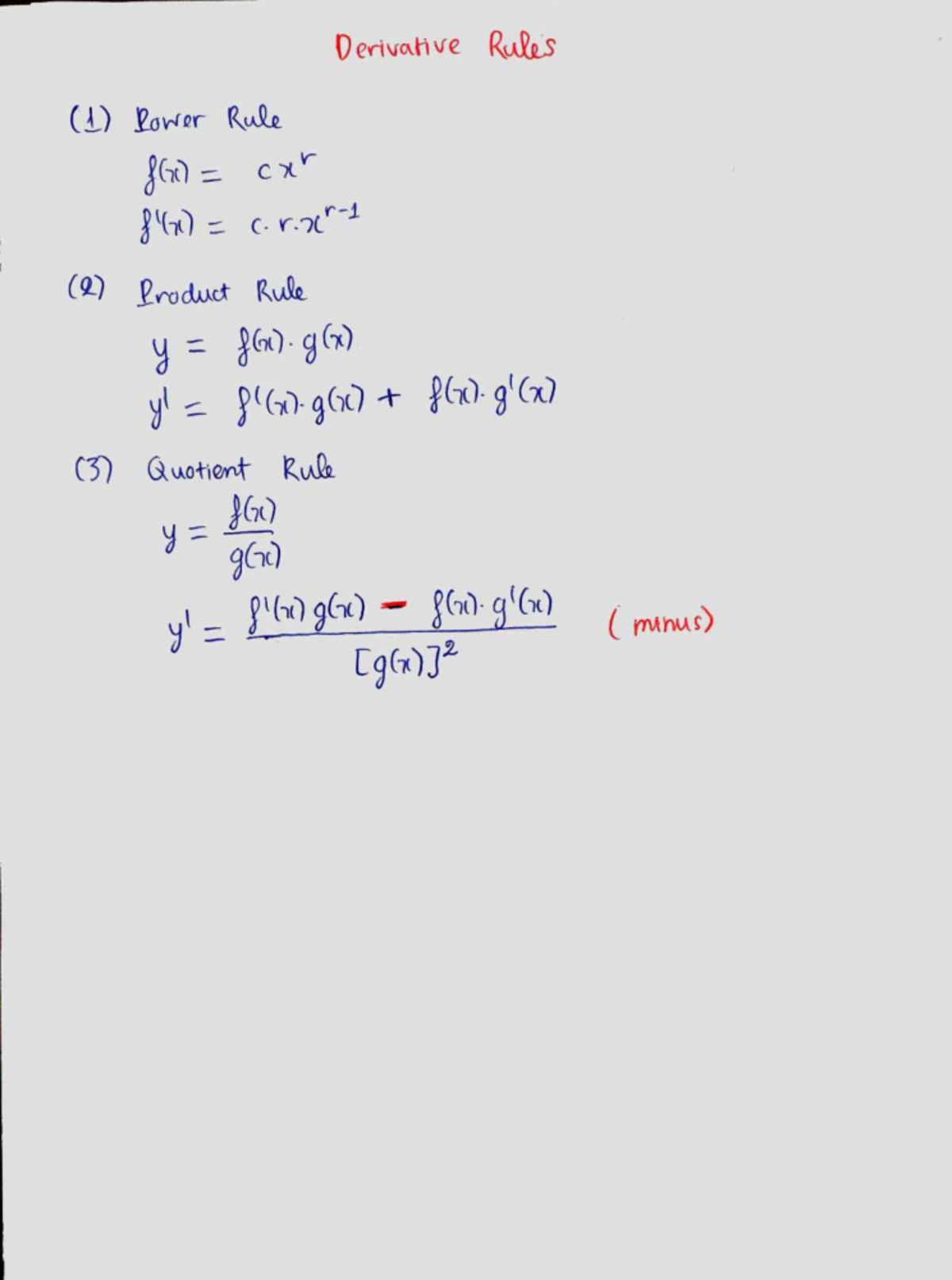 Calculus (MATH 101) Practice Problems on Product & Quotient Rules - Studocu