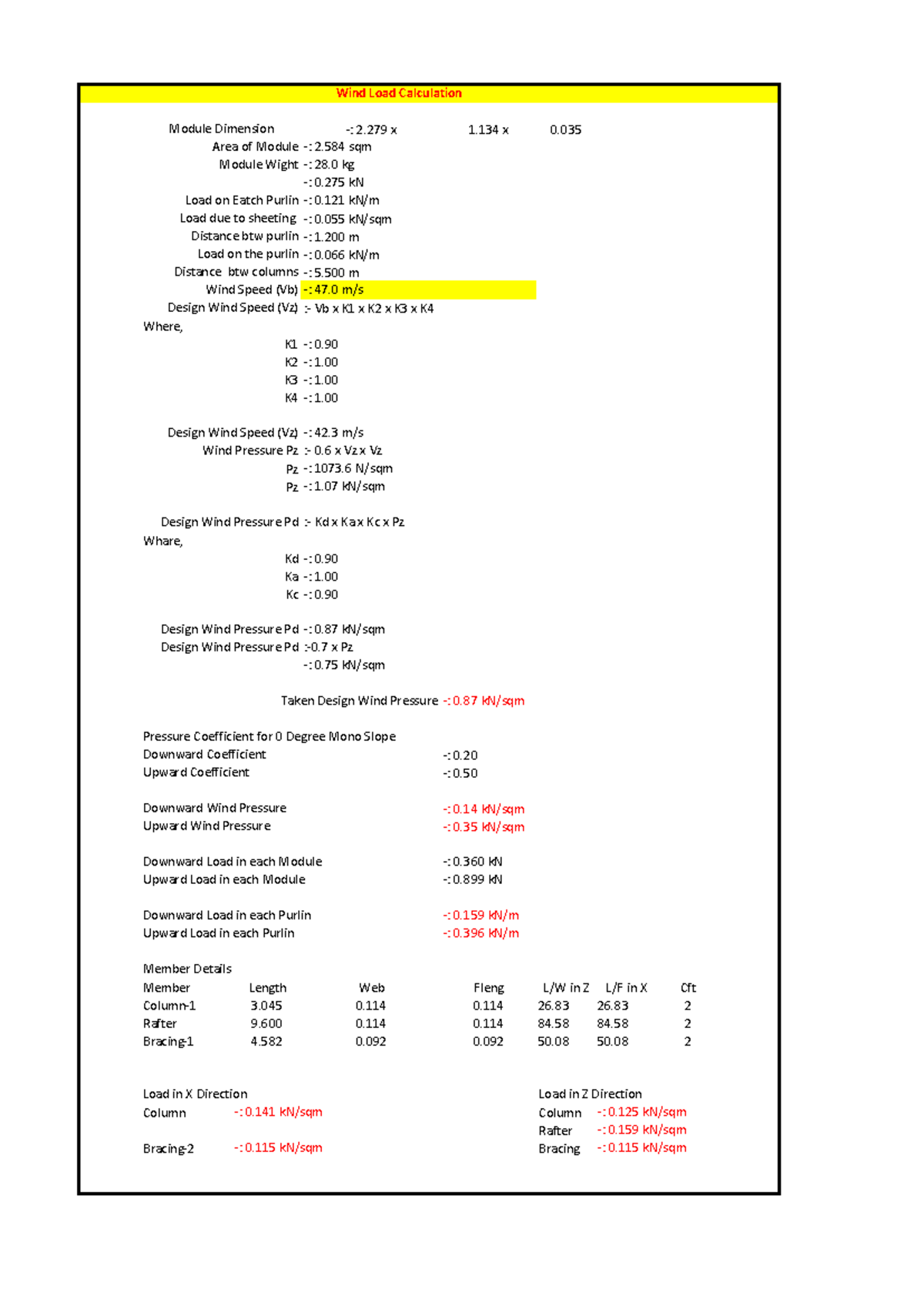 Design Report for Airport CarPort-R3.1 Analysis - Studocu