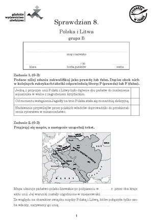 Lekcja 39 Powstanie kosciuszkowskie i trzeci rozbior Polski. Klasa 6 - Lekcja 39 Temat ...