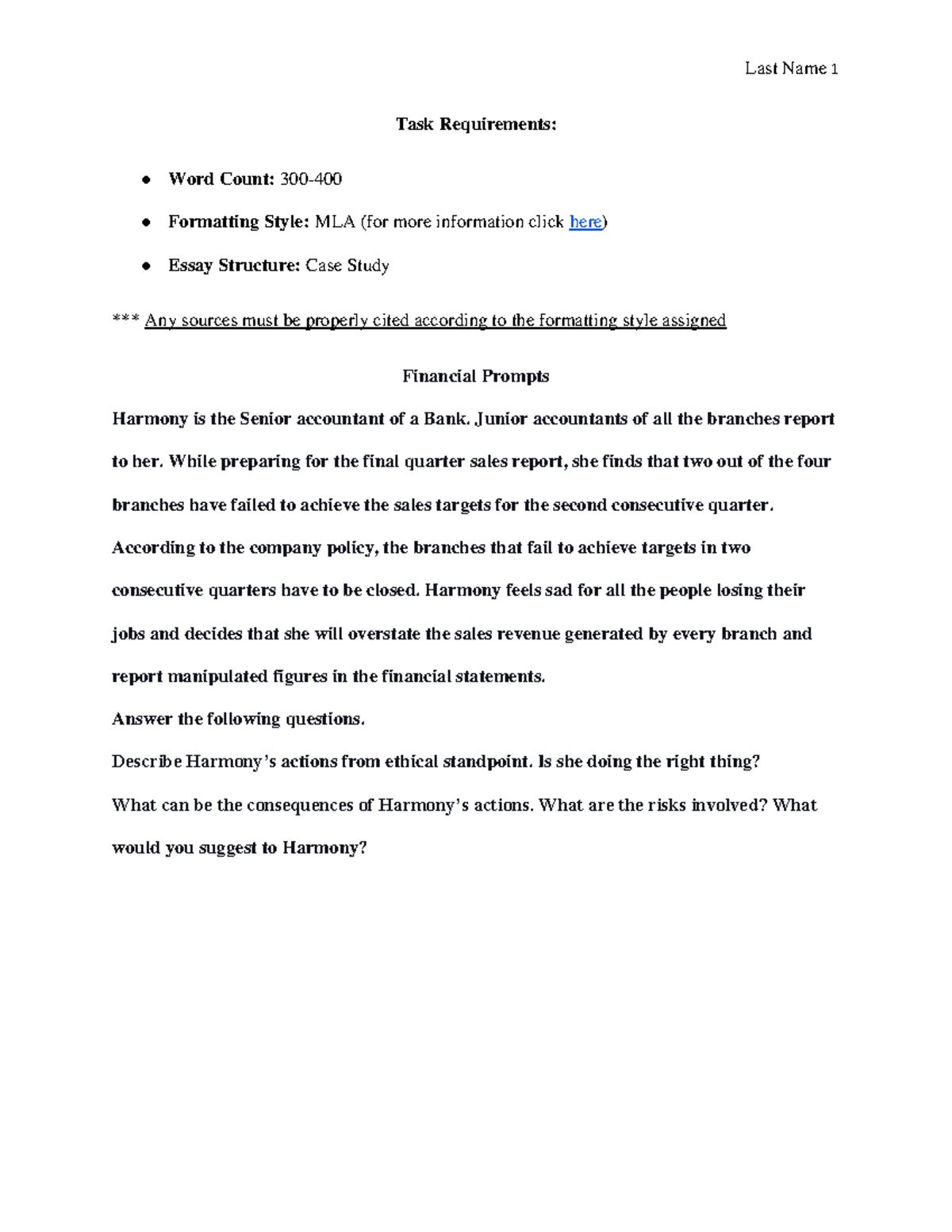 BUS 301: Business Ethics Case Study on Financial Manipulation - Studocu