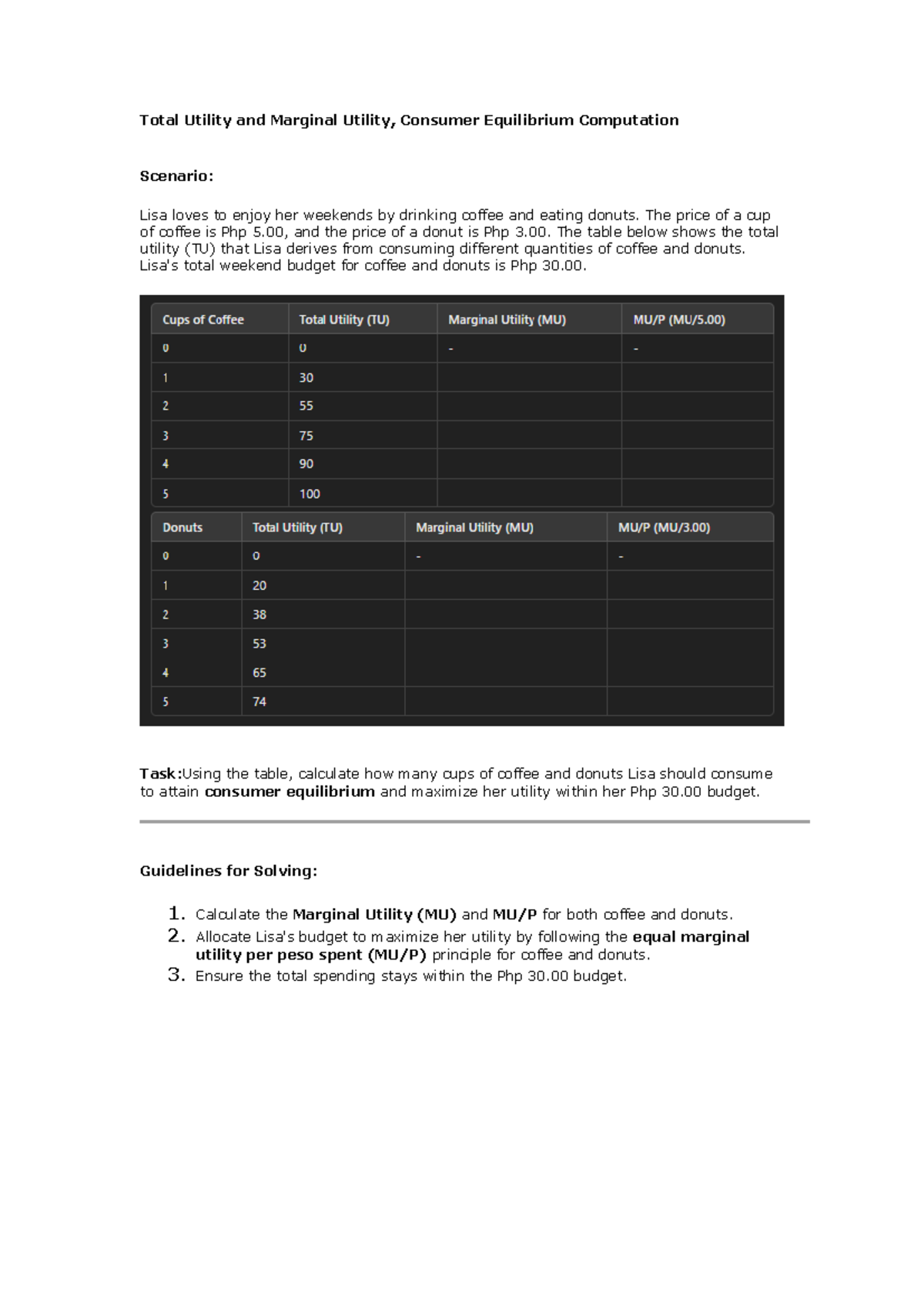 Total Utility & Marginal Utility Analysis: Consumer Equilibrium ...