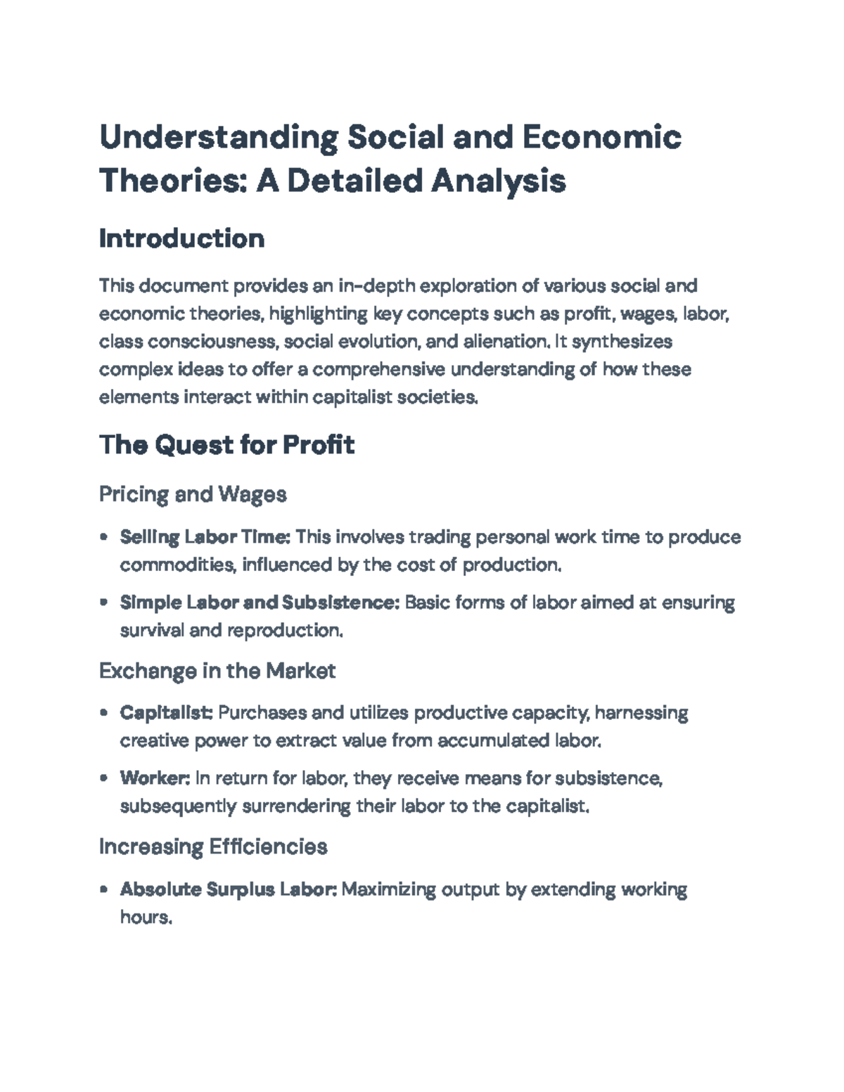 Understanding Social & Economic Theories: Insights on Capitalism ...