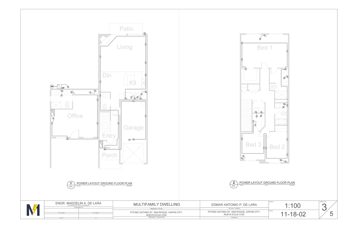E3 - Power Layout 2 - Ground Floor Electrical Plan - Studocu