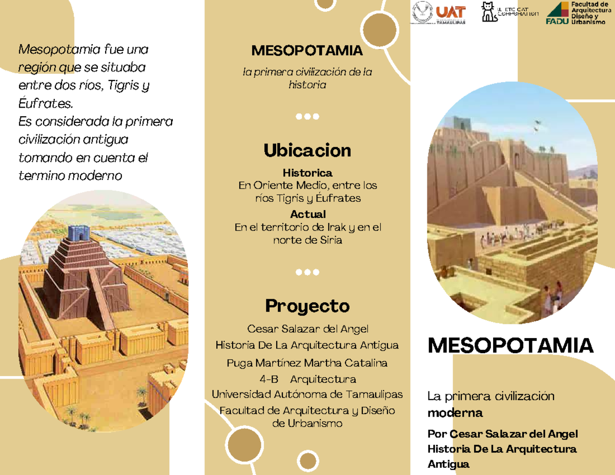 Tríptico sobre Mesopotamia: La Primera Civilización Antigua - Studocu