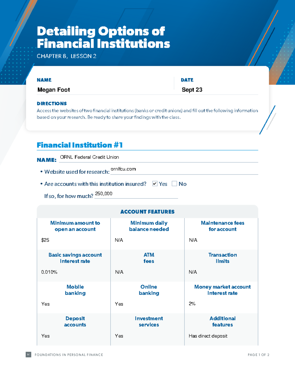 Annotated Notes on Chapter 8, Lesson 2: Financial Institutions - Studocu
