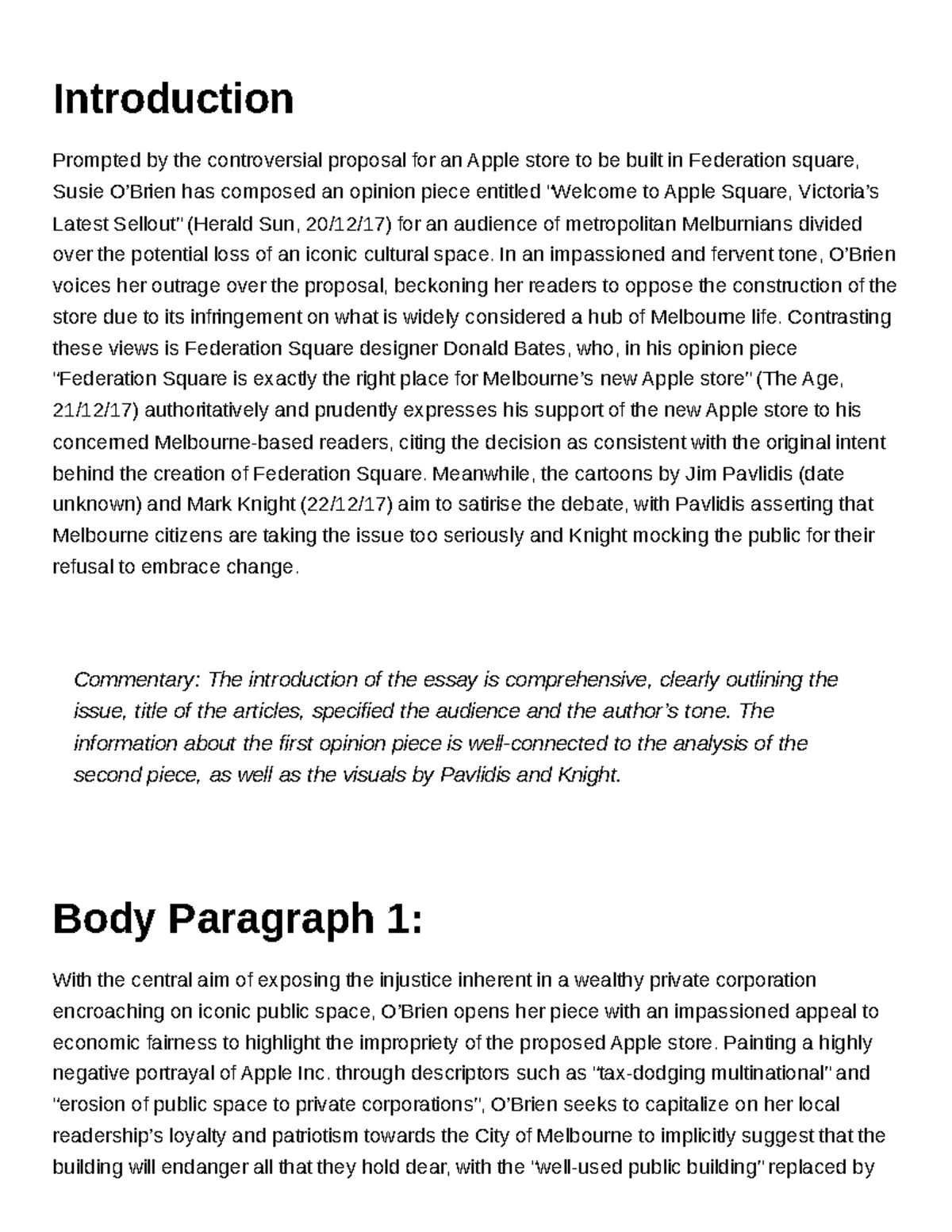 ENG101: Full Mark Text Response Example on Apple Store Controversy ...