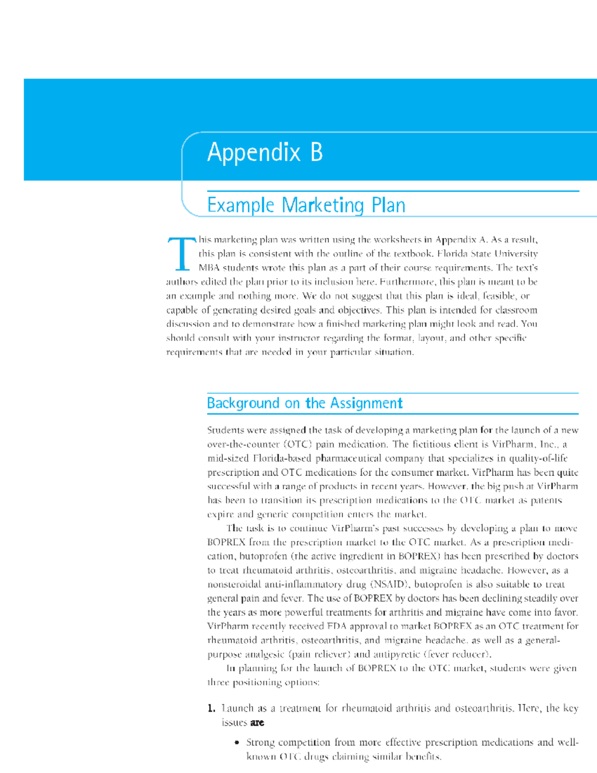 Appendix-B Example-Marketing-Plan - Principles of Marketing - Studocu
