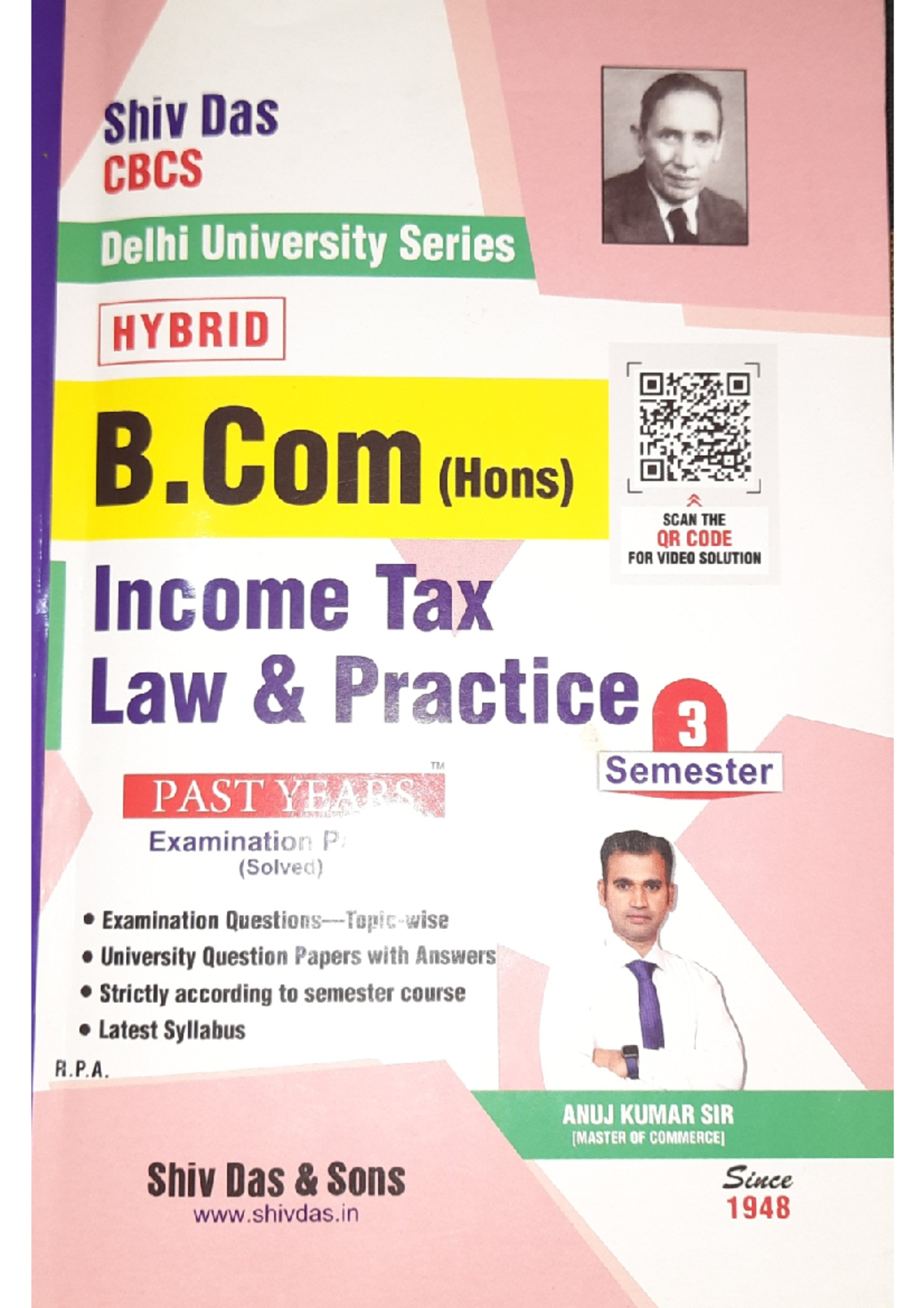 Income-tax Shiva Das 10 Year 2022 - Shiv Das CBCS Delhi University ...