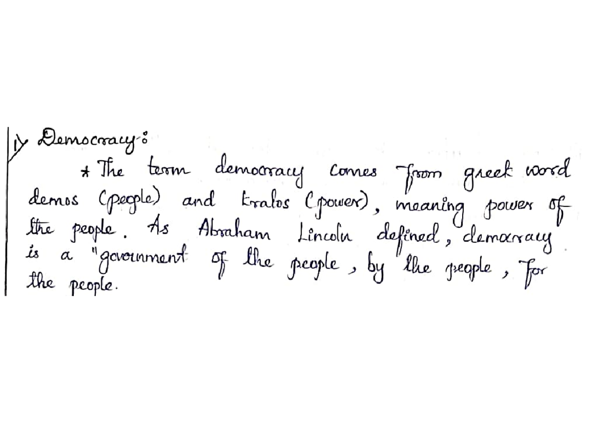Ch-1: Democracy - Key Concepts and Historical Impact - Studocu