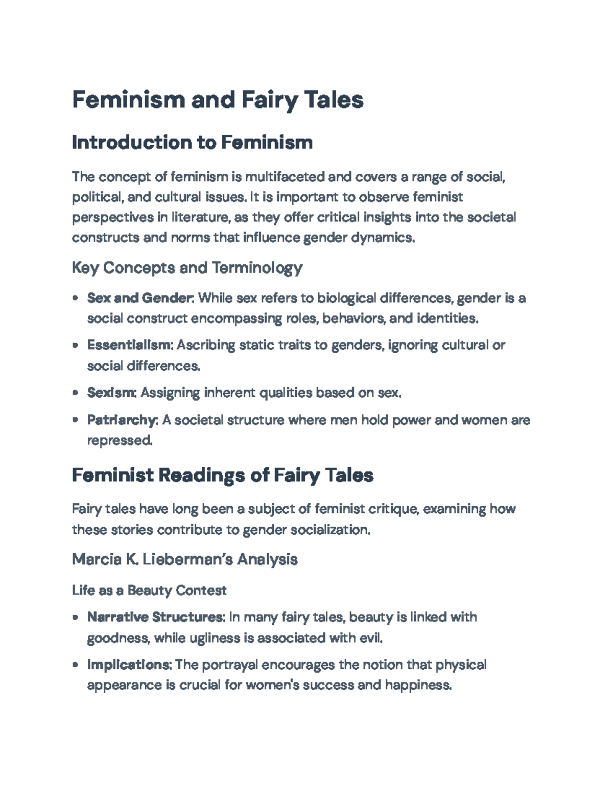 Feminism in Fairy Tales: Critical Perspectives on Gender Roles ...