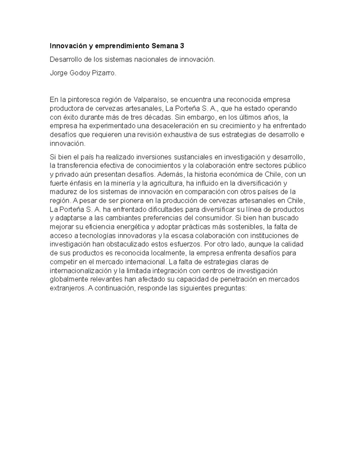 Evaluación Semana 1: Análisis de Scorpio Tech - Innovación y ...