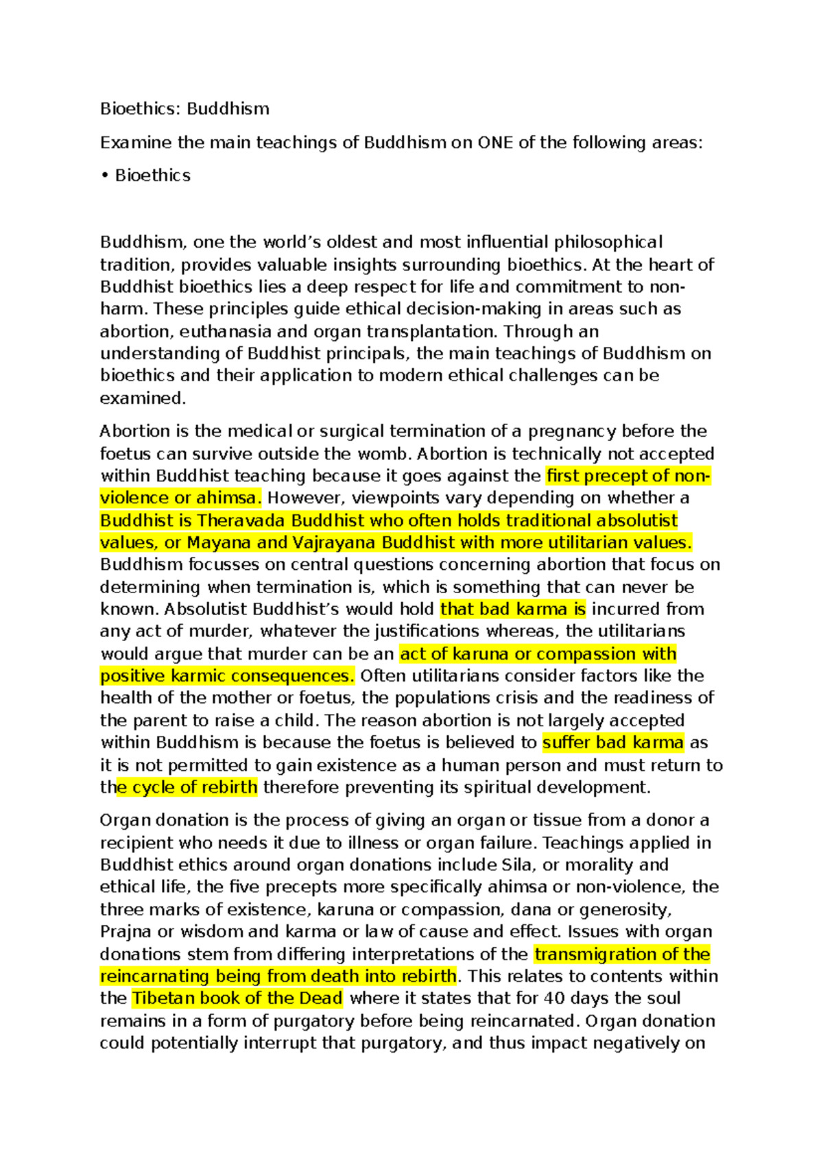 Buddhism and Bioethics: Key Teachings on Abortion and Organ Donation ...