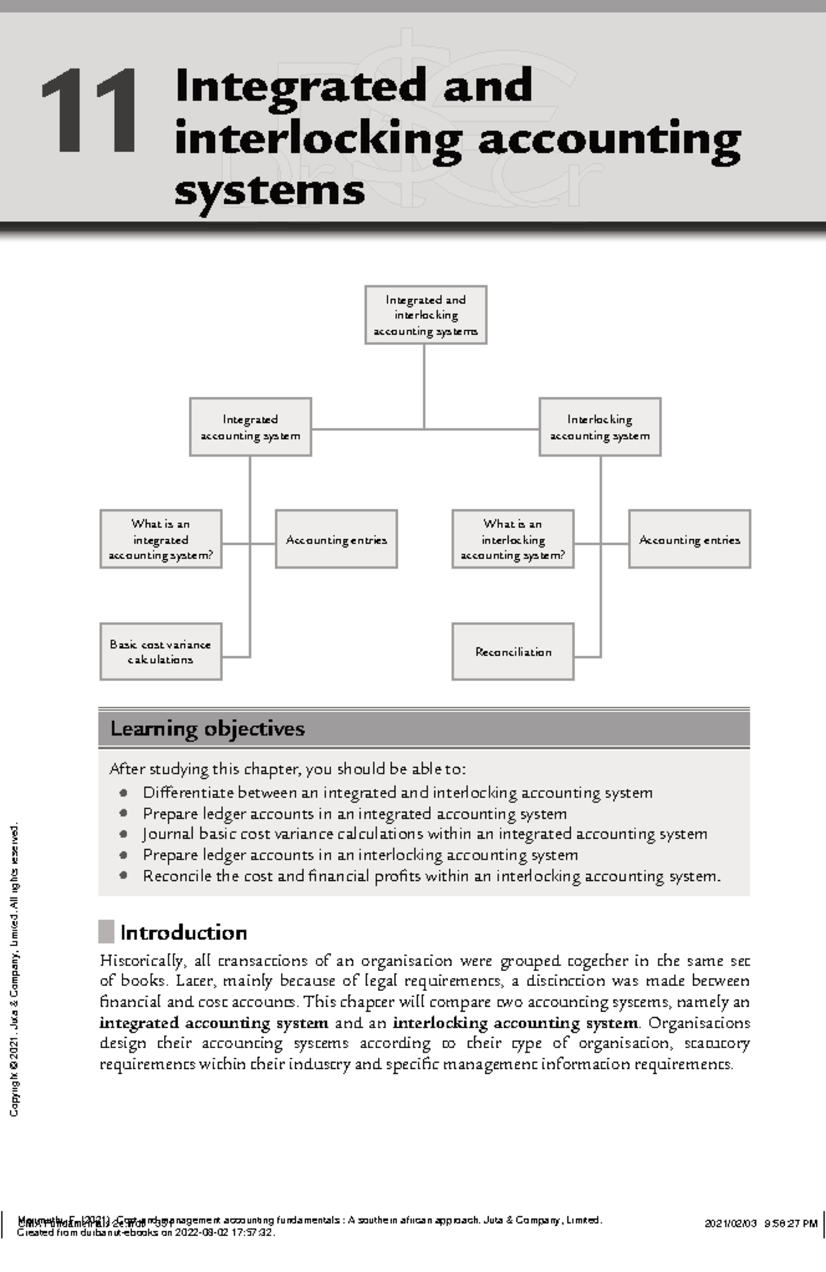 Cost and Management Accounting Fundamentals: Integrated vs Interlocking ...