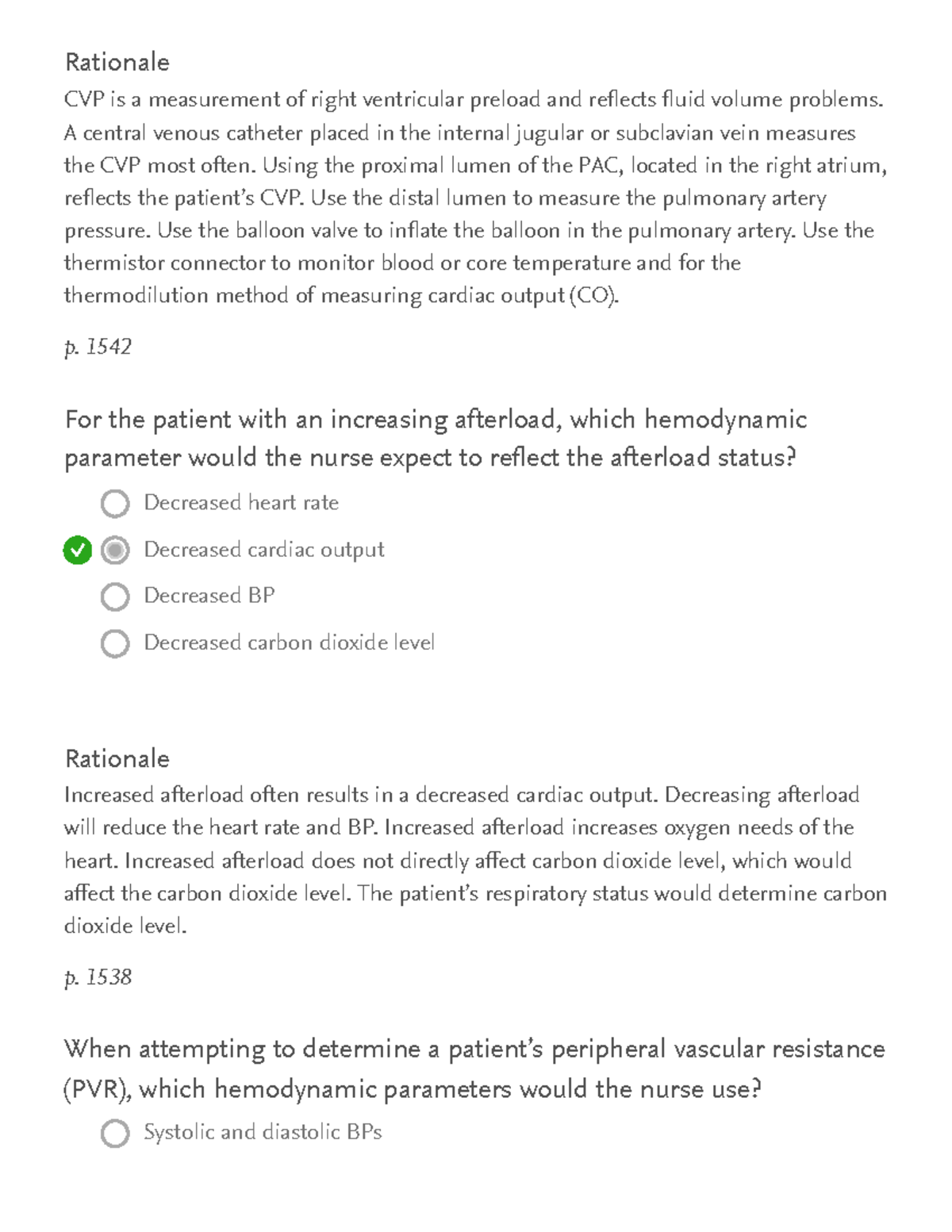 Hemodynamic Monitoring 35 - Rationale CVP is a measurement of right ...