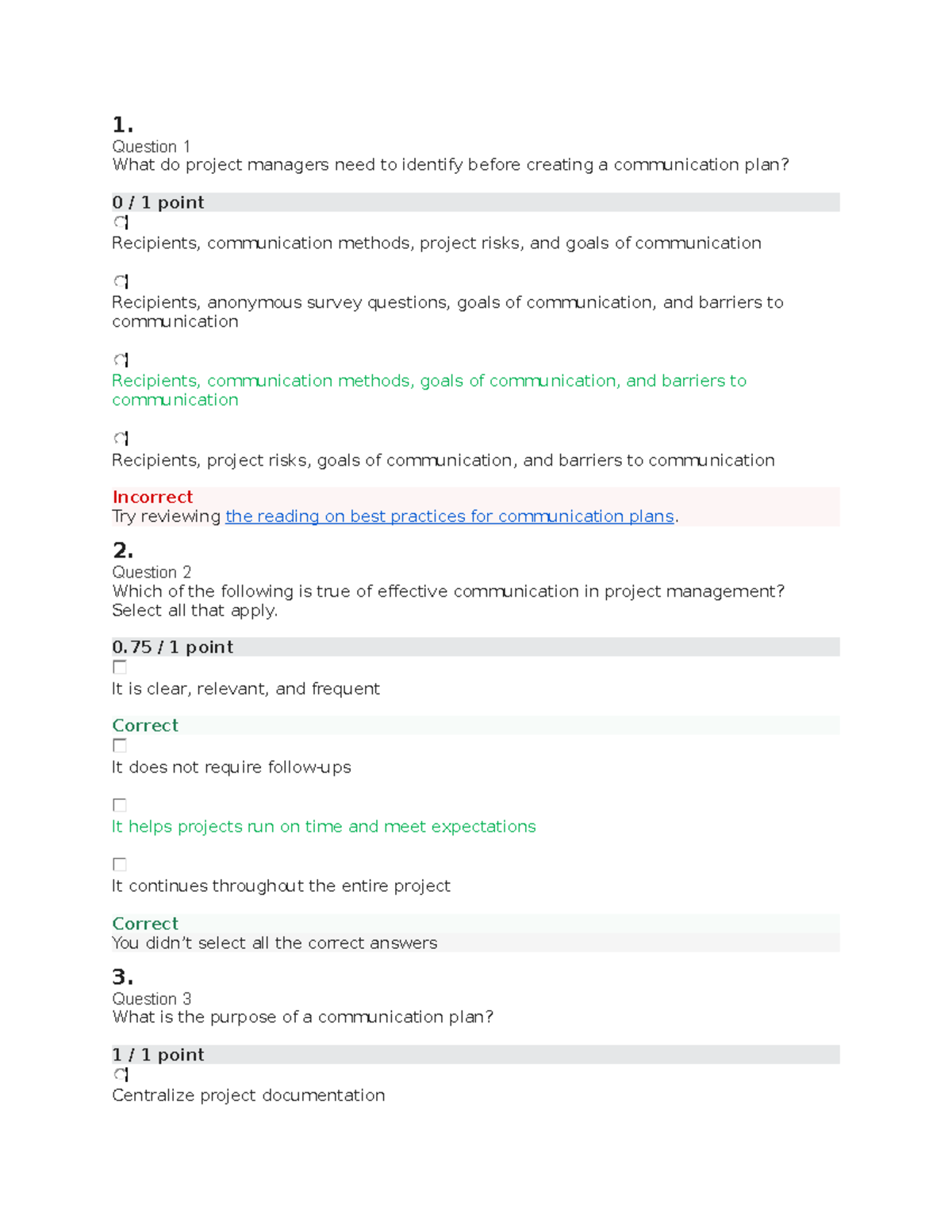 Course 03 Challange 5- Failed - 1. Question 1 What do project managers ...