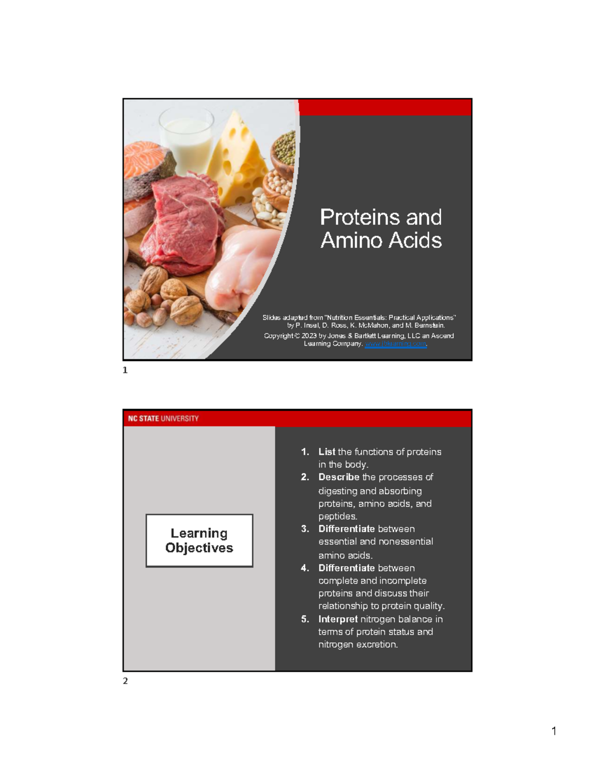 Nutrition Essentials: Understanding Protein & Vegetarian Diets (NUTR ...