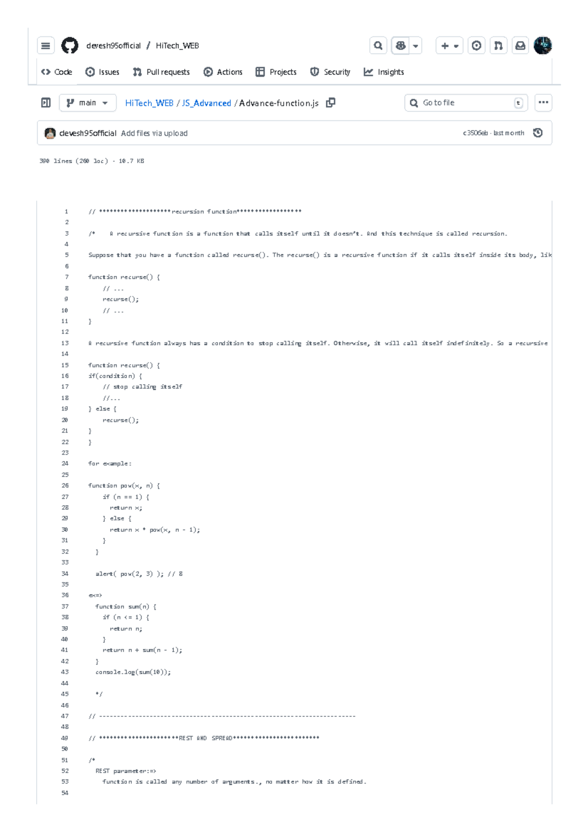 HiTech_WEB JS_Advanced: Understanding Recursive Functions and Call ...