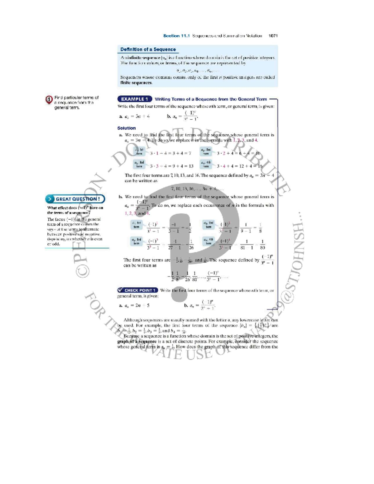 MATH 1071 Lecture Notes: Sequences and Summation Notation - Studocu