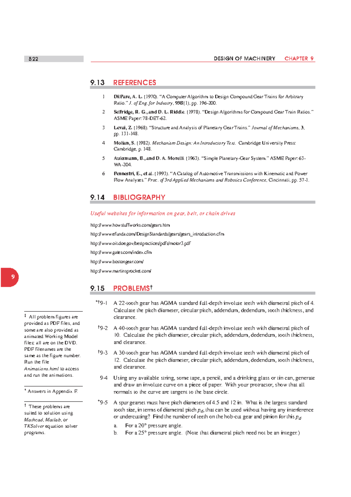 DESIGN OF MACHINERY 522: CHAPTER 9 GEAR TRAINS AND PROBLEMS - Studocu