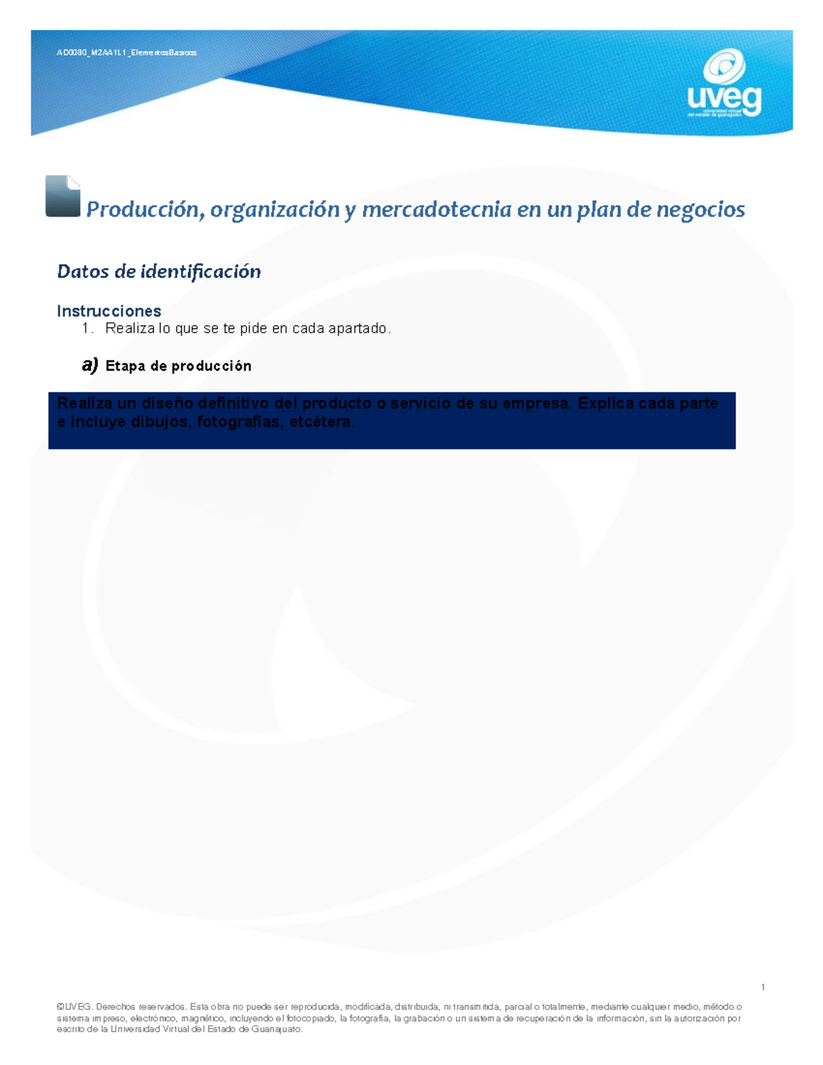 EA5 - Plan de Negocios: Producción y Mercadotecnia para PYME - Studocu