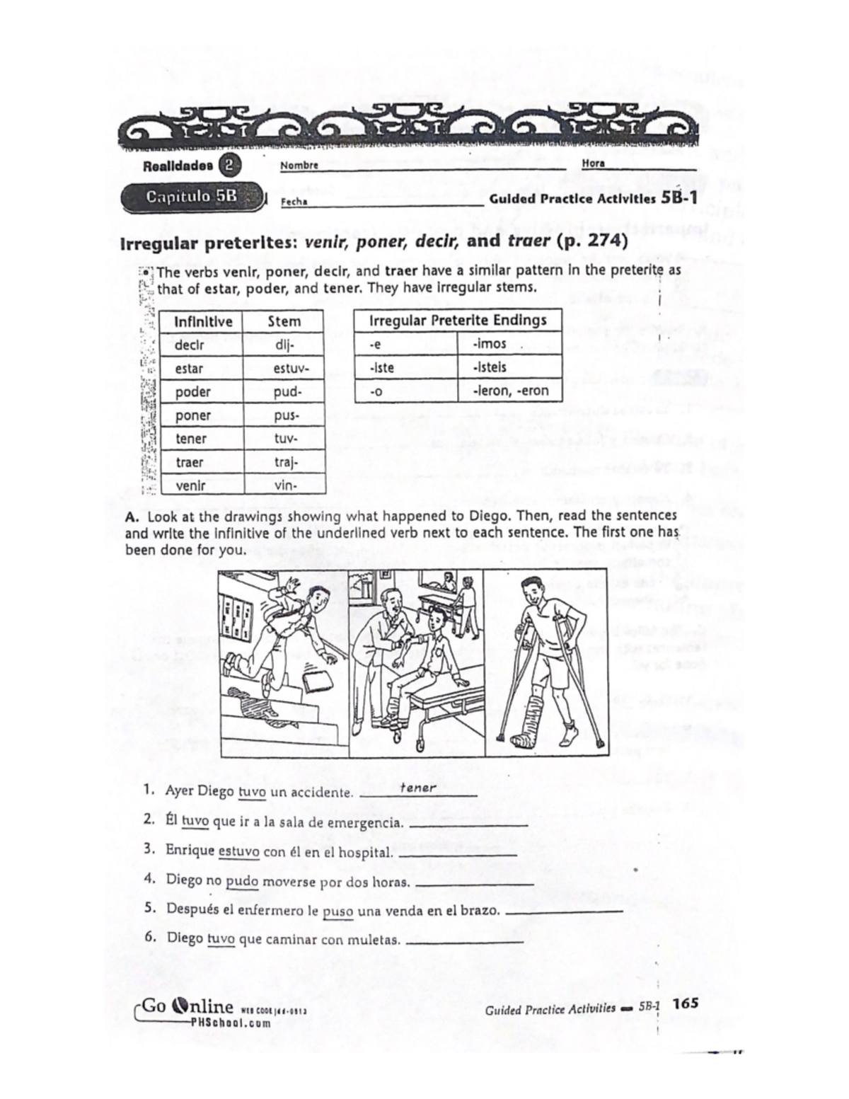 Realidades 2 - Cap 5B Guided Grammar Practice Activities - Studocu