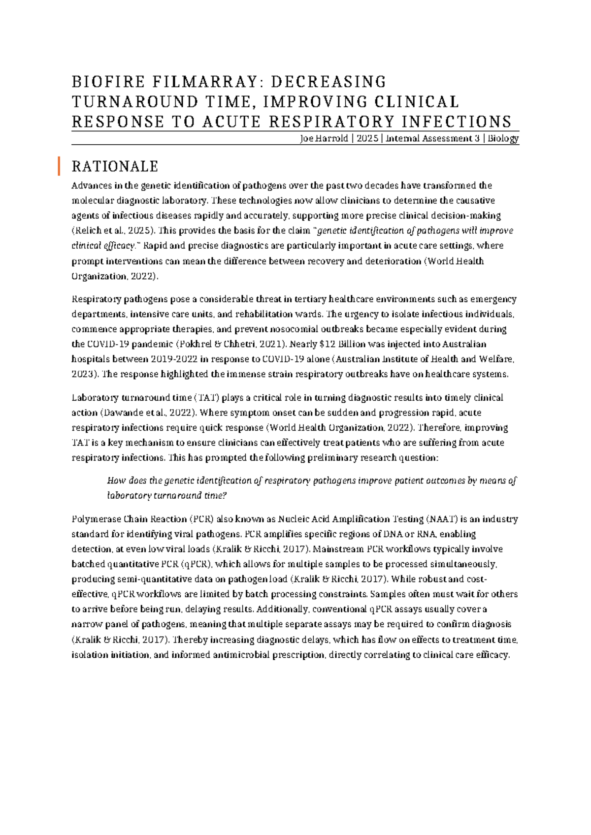 BIOFIRE FilmArray: Enhancing Clinical Response to Respiratory ...