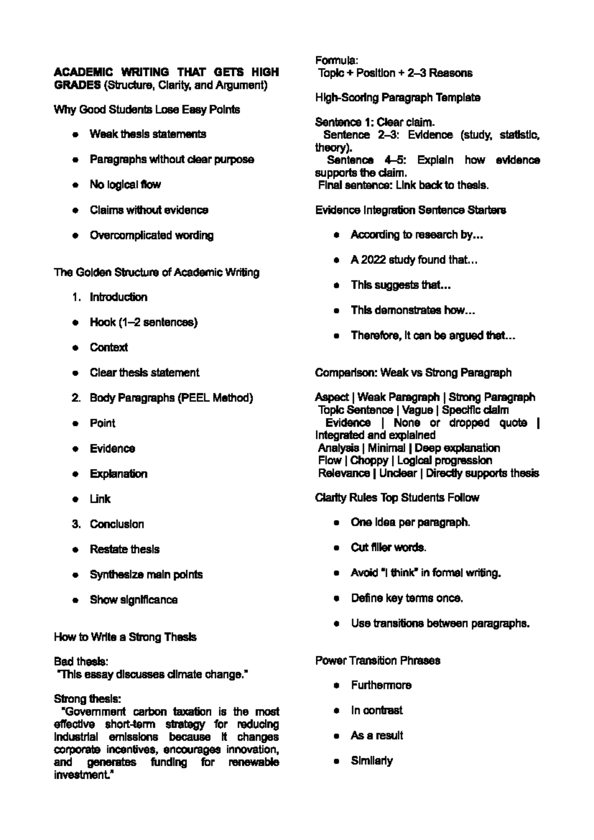 Academic Writing Strategies for High Grades - SDL - Studocu