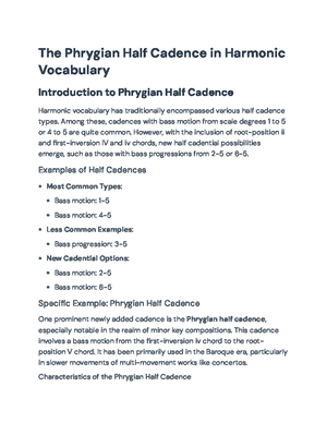 Understanding Functional Harmony in Western Tonal Music (MUS 101 ...