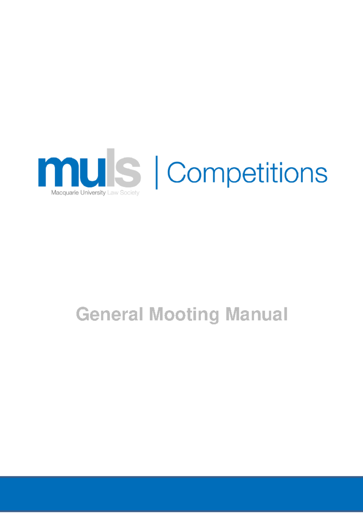 MULS General Mooting Manual 2021: A Comprehensive Guide - Studocu