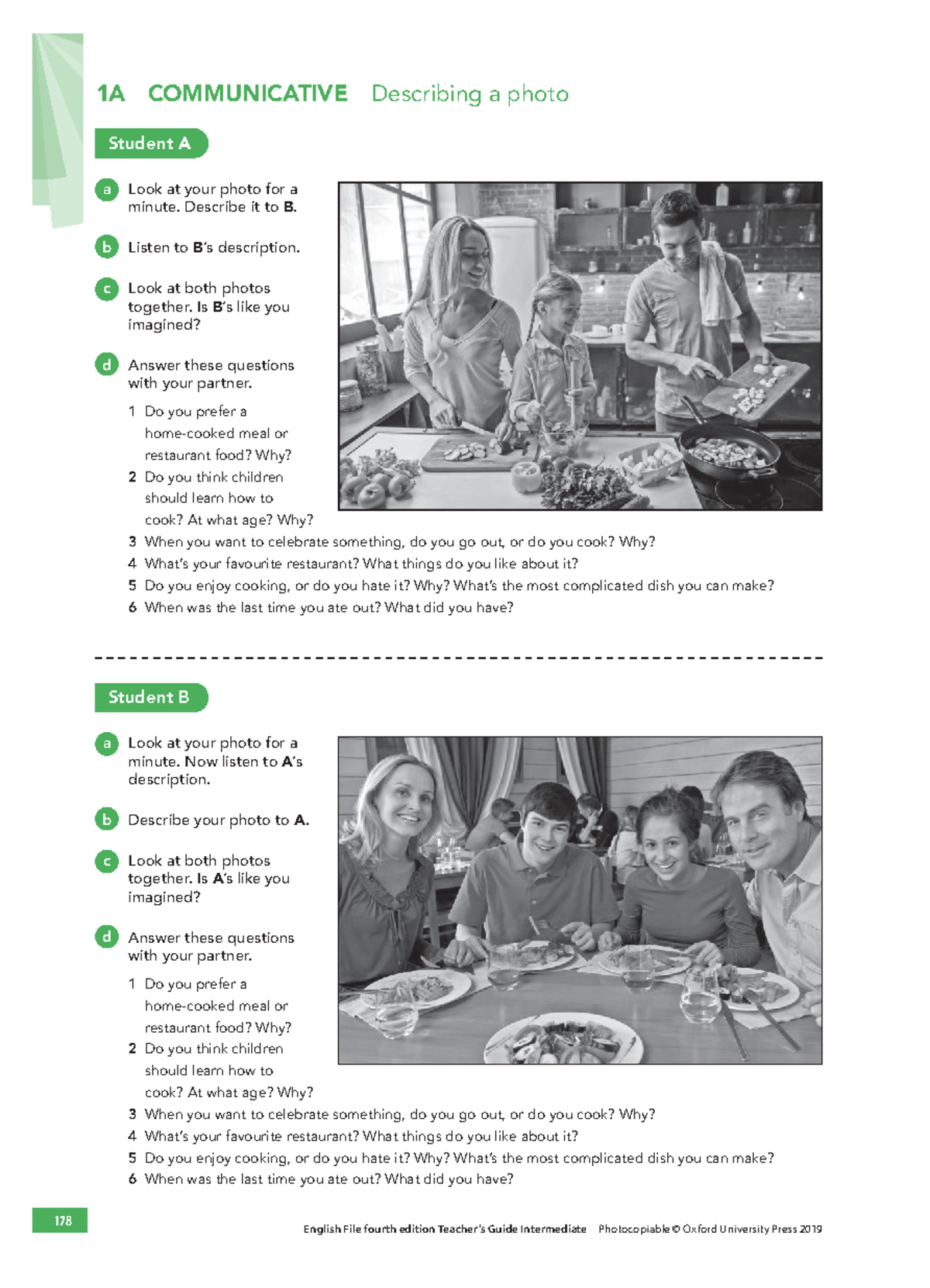 1A COMMUNICATIVE: Describing a Photo Activity Guide - Studocu