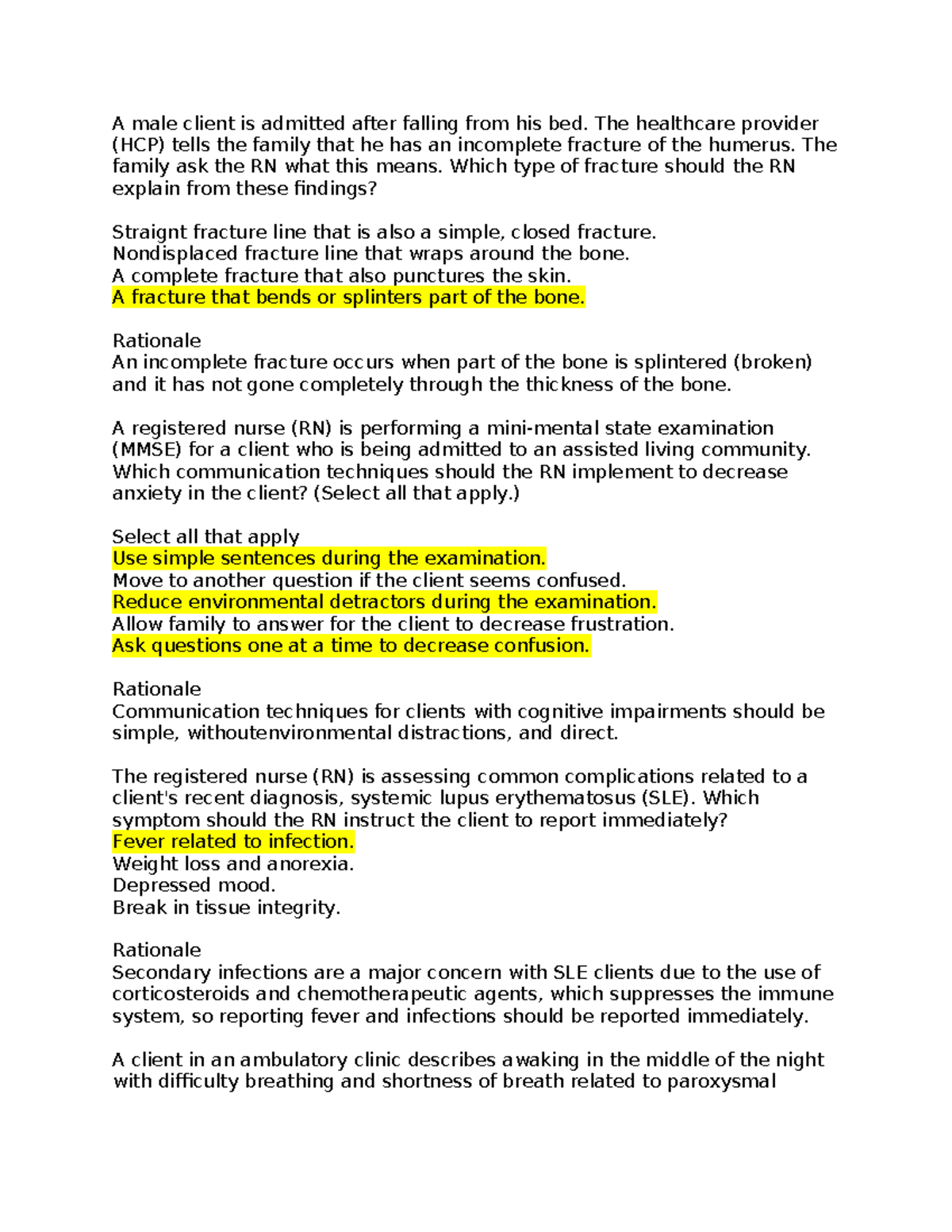 HESI Concepts Review: Key Nursing Assessments and Interventions - Studocu