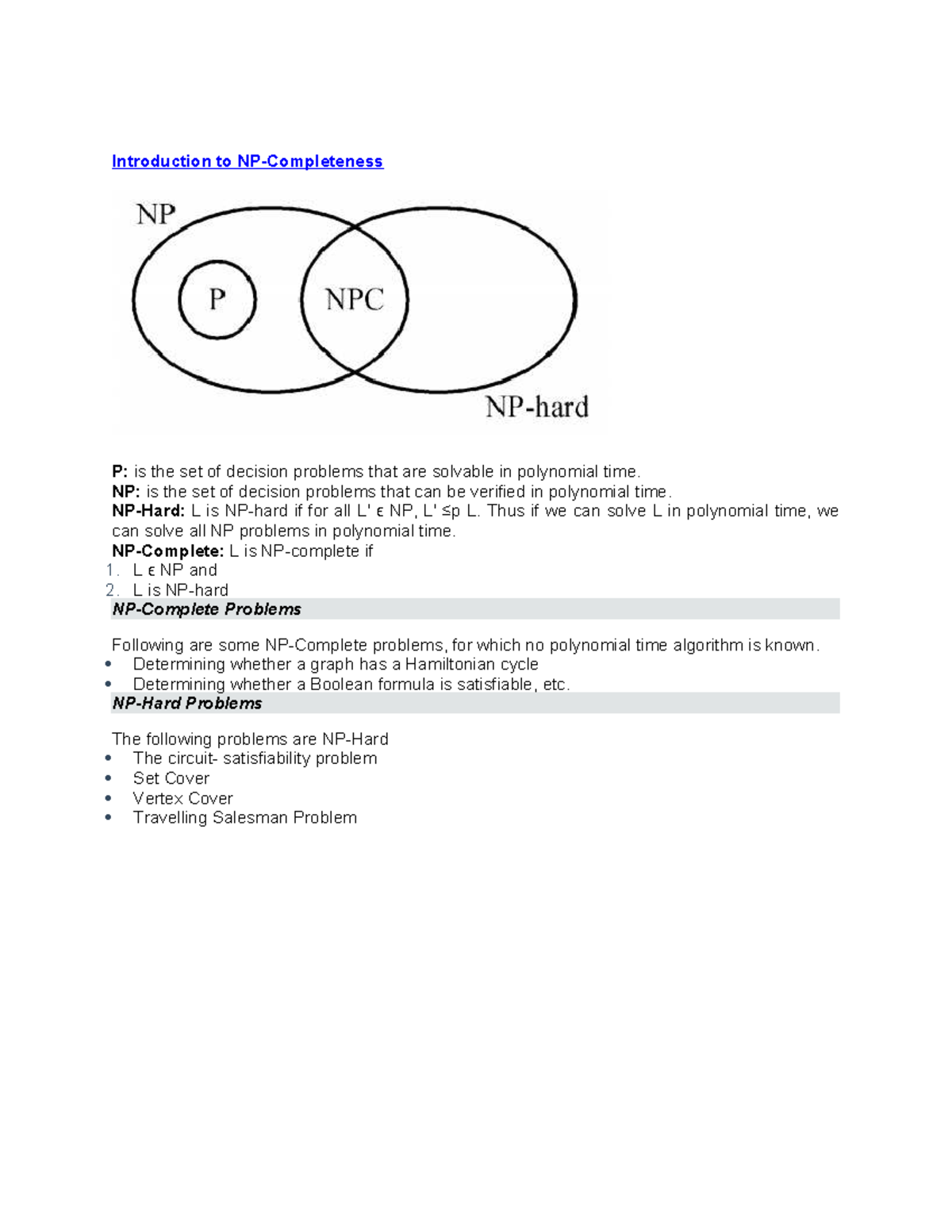 P and NP: Understanding Decision Problems and Their Complexity - Studocu