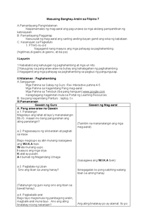 Lesson Plan (gramatika) 4th - Republika ng Pilipinas Kagawaran ng ...