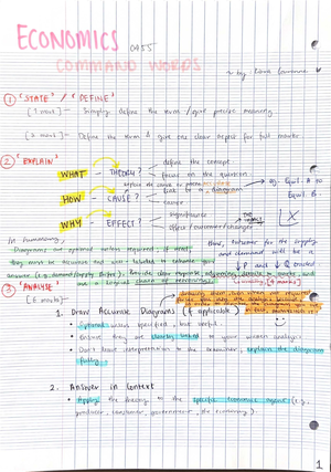 Cambridge IGCSE Economics 0455 Syllabus Overview for 2023-2025 - Studocu