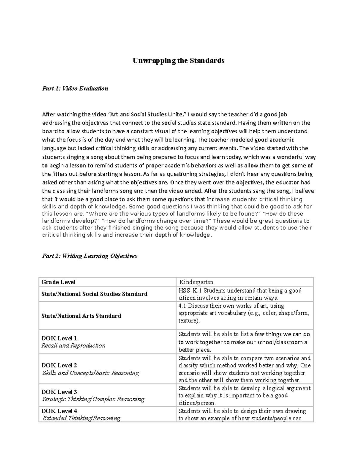 Standards-Based Learning Objectives - Unwrapping the Standards Part 1 ...