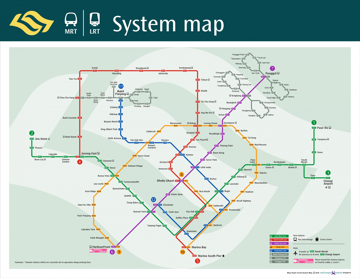 MRT LRT System Map of Singapore: Comprehensive Guide 2016 - Studocu