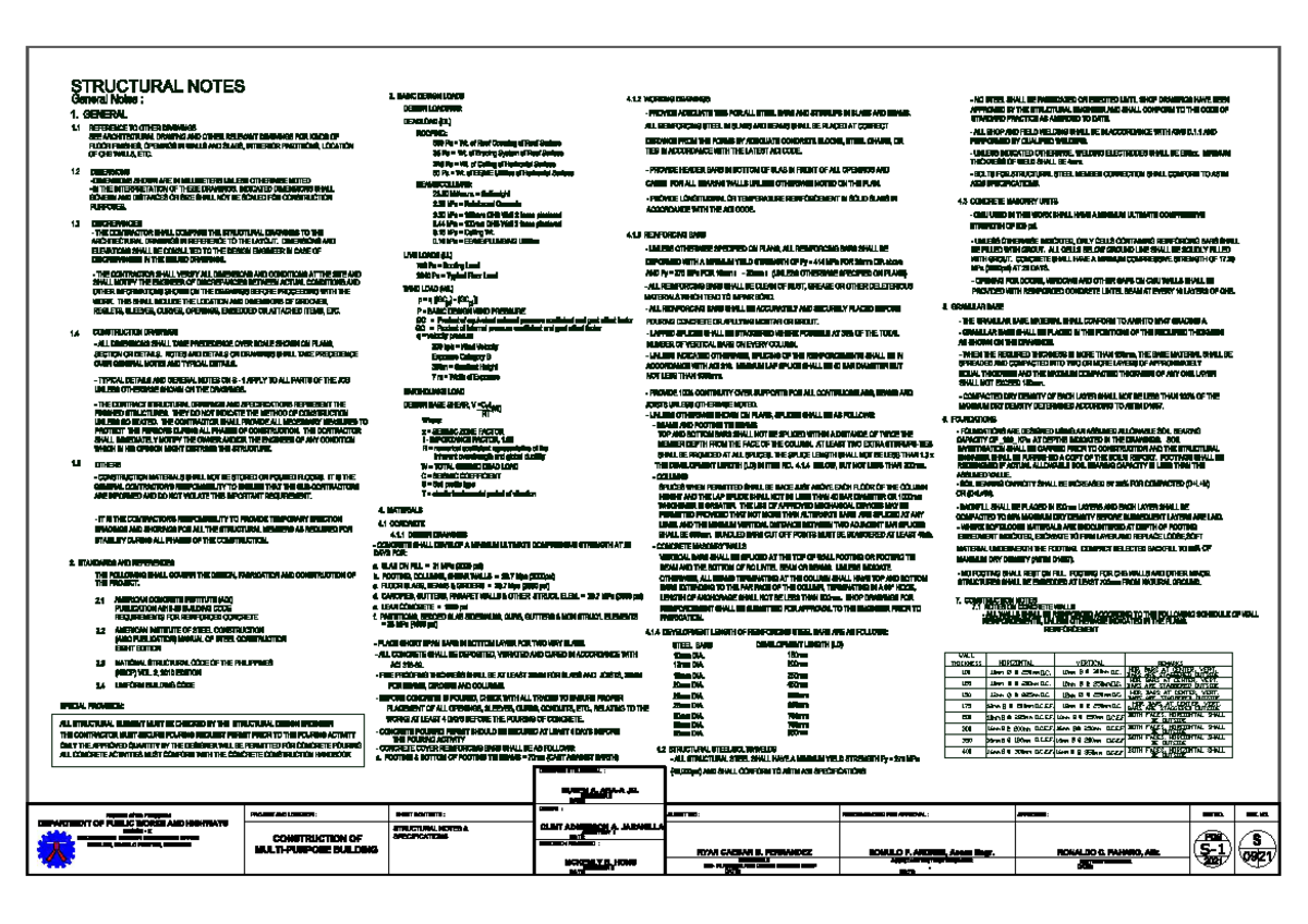 23kc0083 2 - Structural file hope to enjoy - STRUCTURAL NOTES General ...