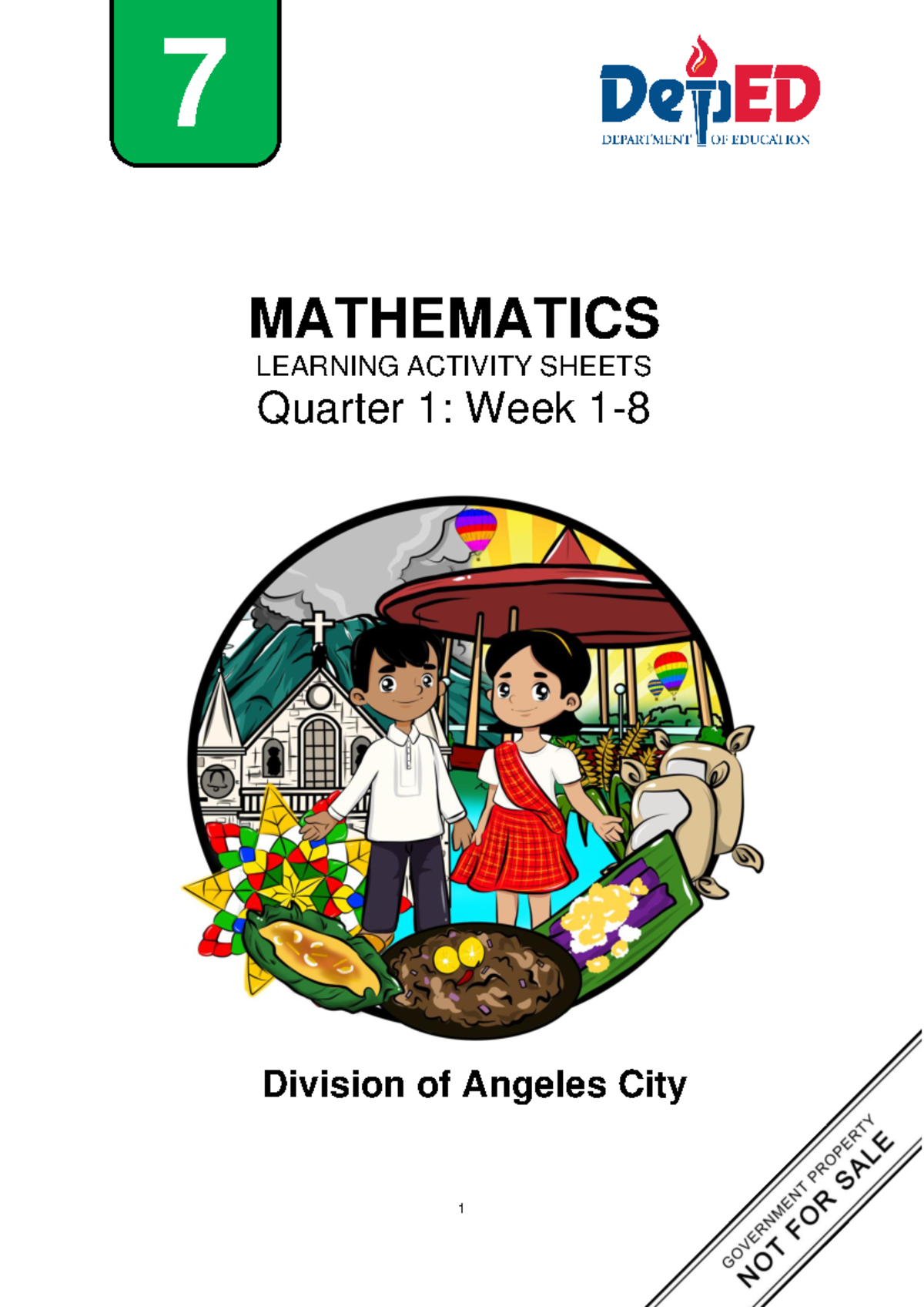 Math 7 Quarter 1 module - 7 MATHEMATICS LEARNING ACTIVITY SHEETS ...