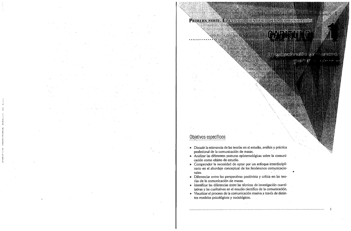 Estudio Científico de la Comunicación: Capítulo 1 - Enfoques y Teorías - Studocu