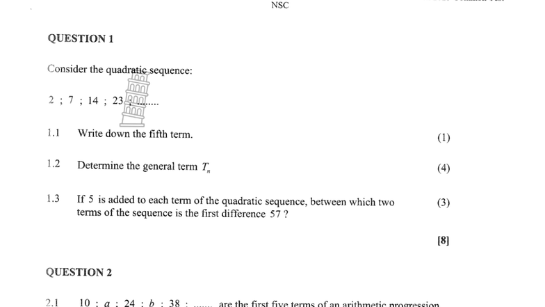 NSC March Test 2 - Grade 10 Math Practice Questions - Studocu