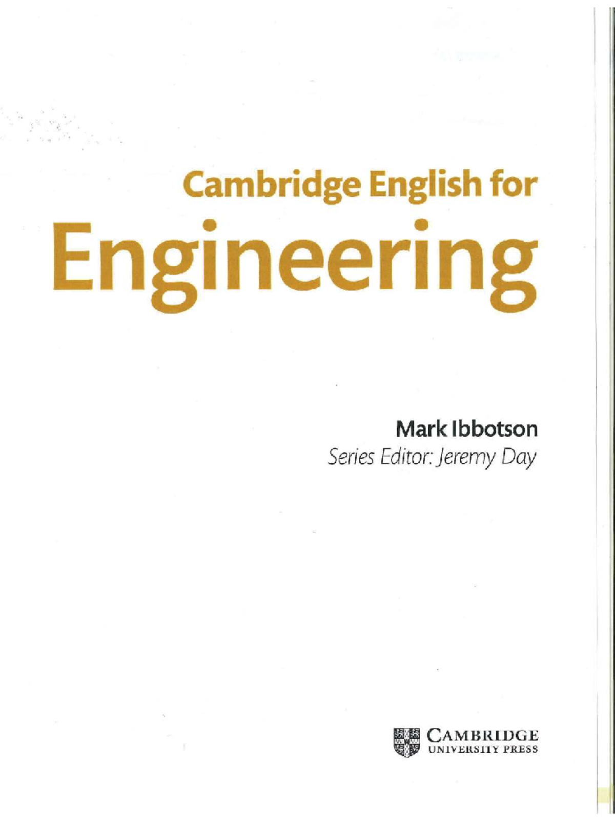 Cambridge English for Engineering: Student Book Overview - Studocu
