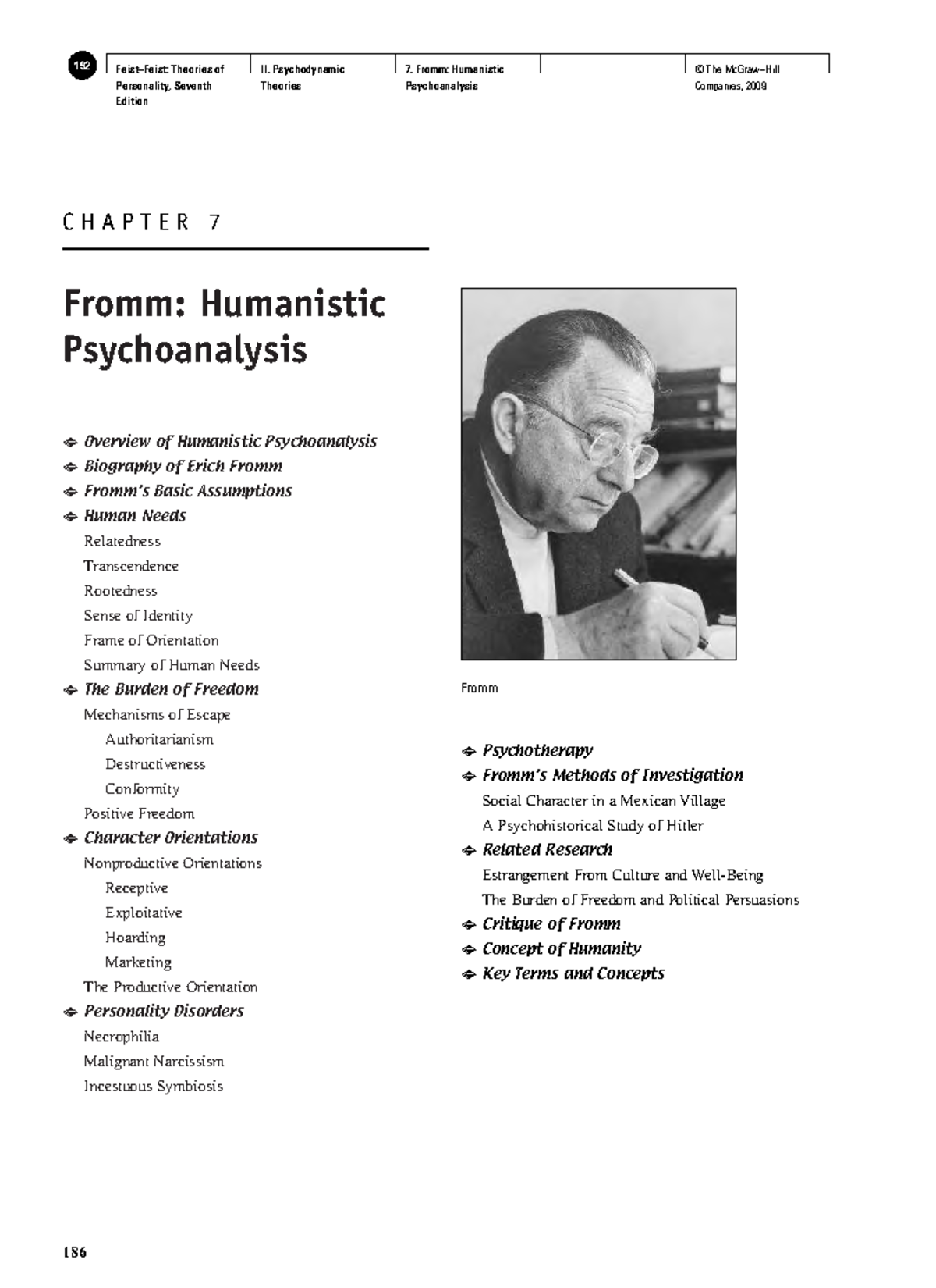 Fromm's Humanistic Psychoanalysis - Feist−Feist: Theories of ...