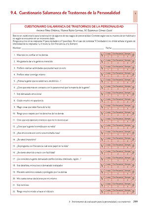 YSQ short español - TEST - CUESTIONARIO DE ESQUEMAS DE YOUNG YSQ - S ...