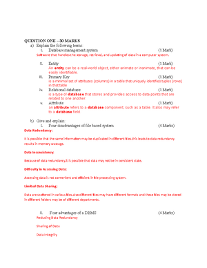 DBMS Full notes - MINISTRY OF EDUCATION DIPLOMA IN INFORMATION ...