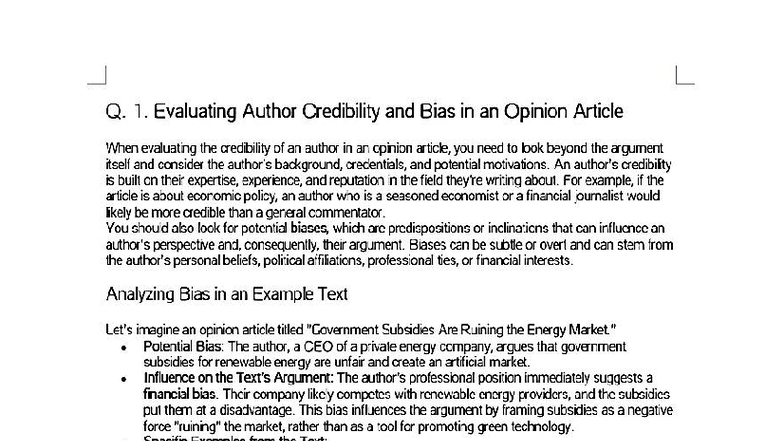 Expository Writing Notes (ENG 102) - Author Credibility & Bias Analysis ...